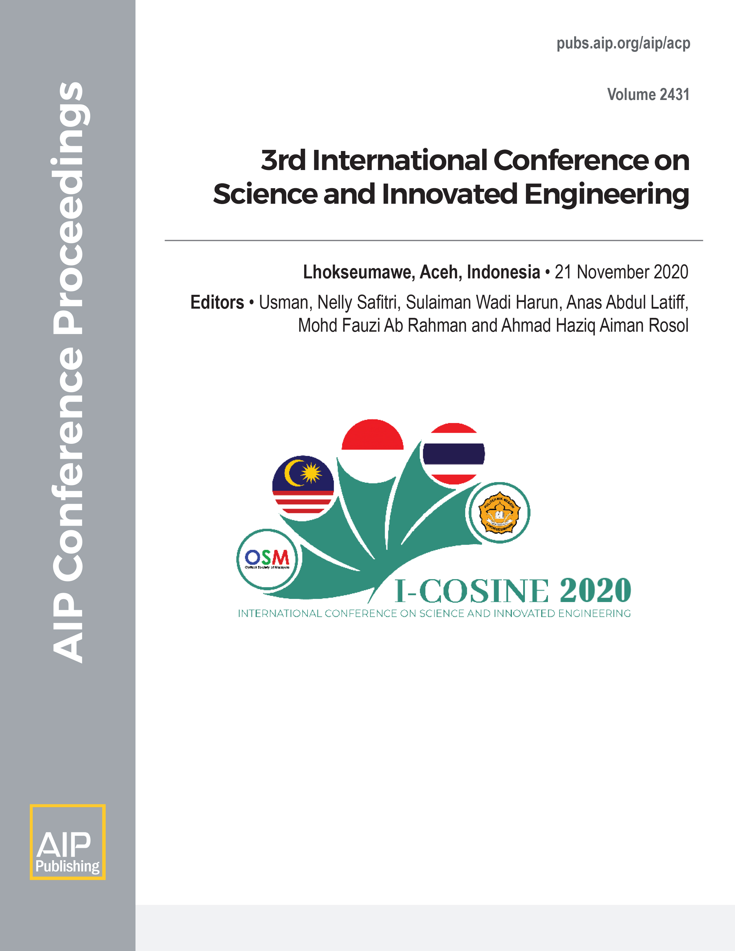 Volume 2431 Issue 1 | AIP Conference Proceedings | AIP Publishing