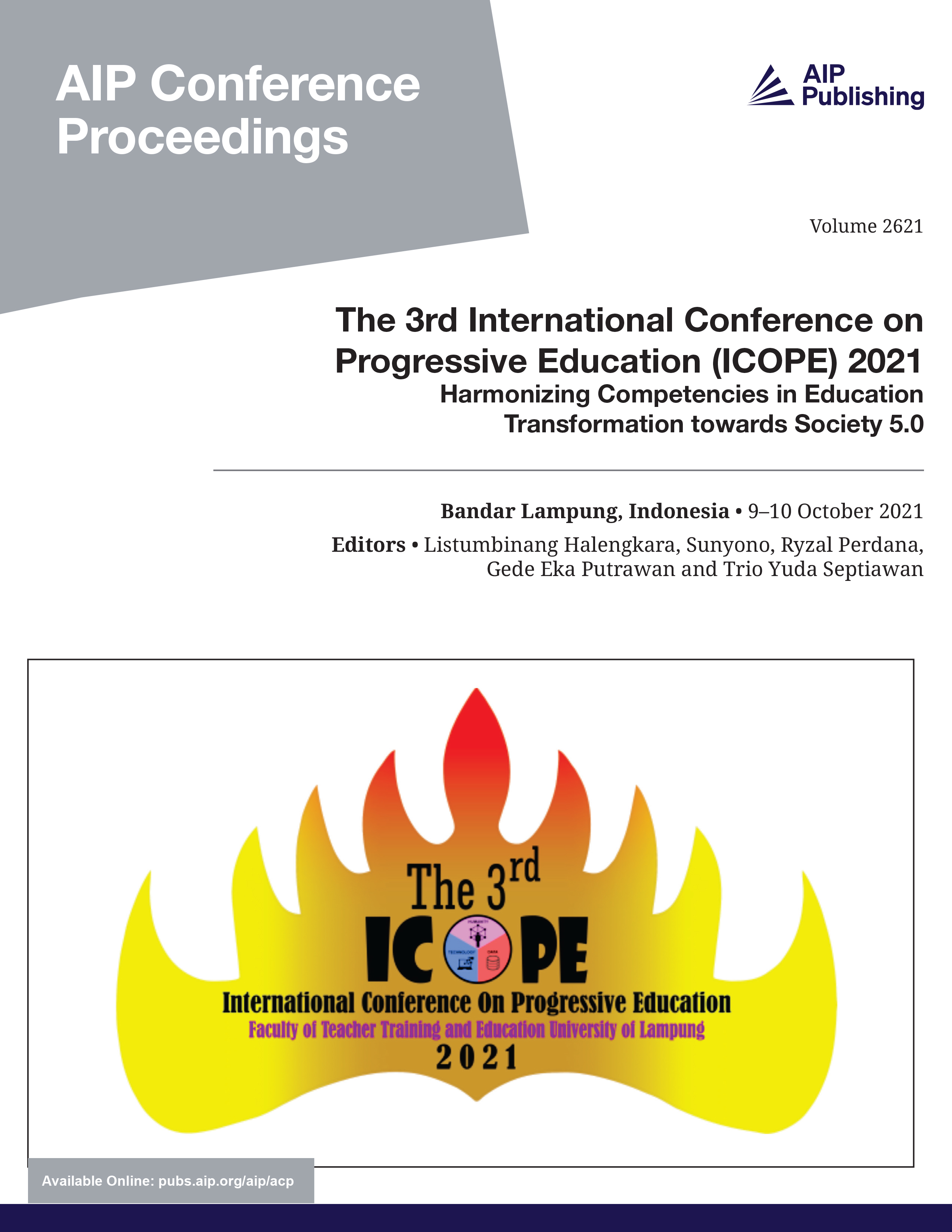 Volume 2621 Issue 1 | AIP Conference Proceedings | AIP Publishing