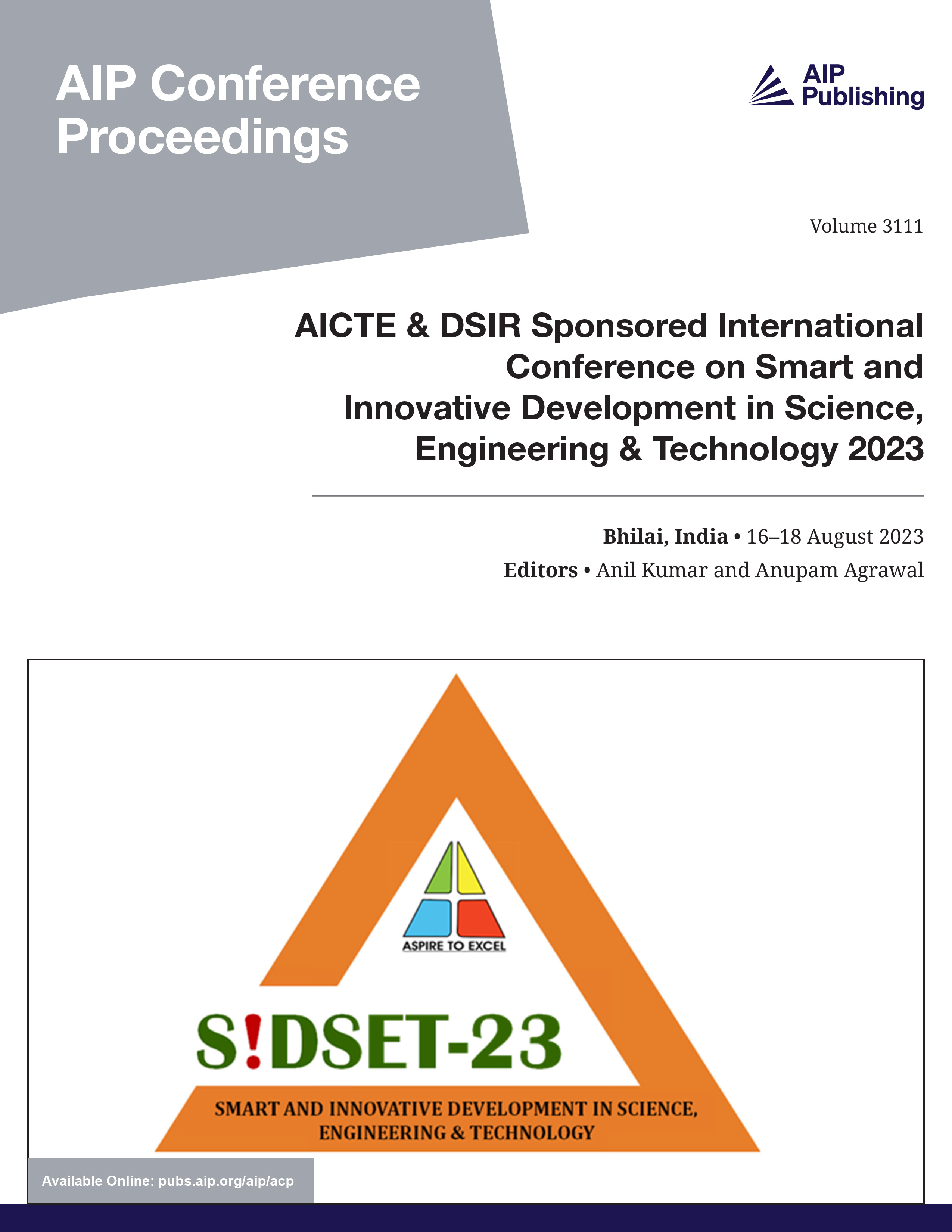 Volume 3111 Issue 1 | AIP Conference Proceedings | AIP Publishing