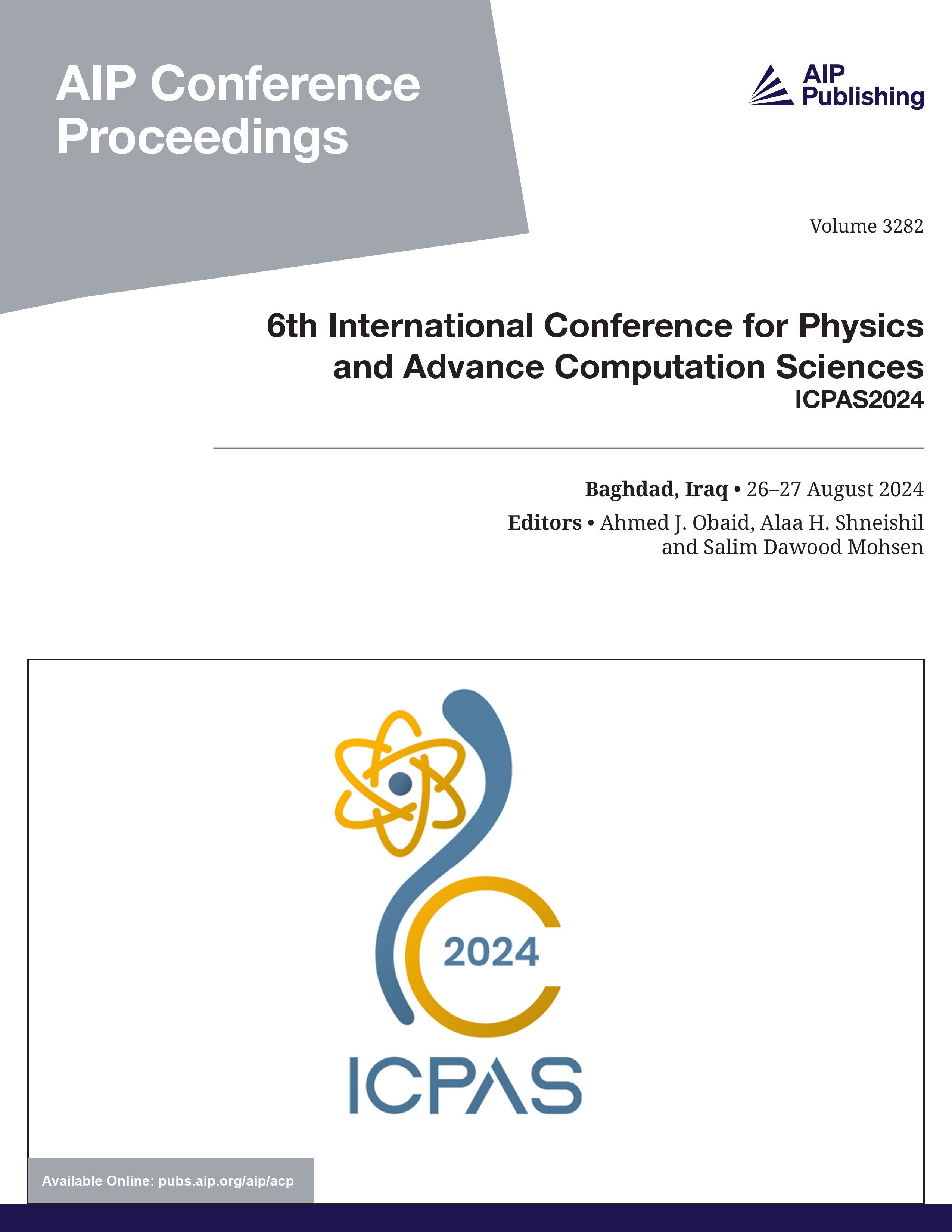 Volume 3282 Issue 1 | AIP Conference Proceedings | AIP Publishing
