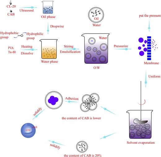 CL-20/CAB energetic composite microspheres prepared by premix membrane ...