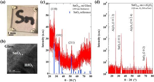 Transparent thin film transistors of polycrystalline SnO2−x and ...