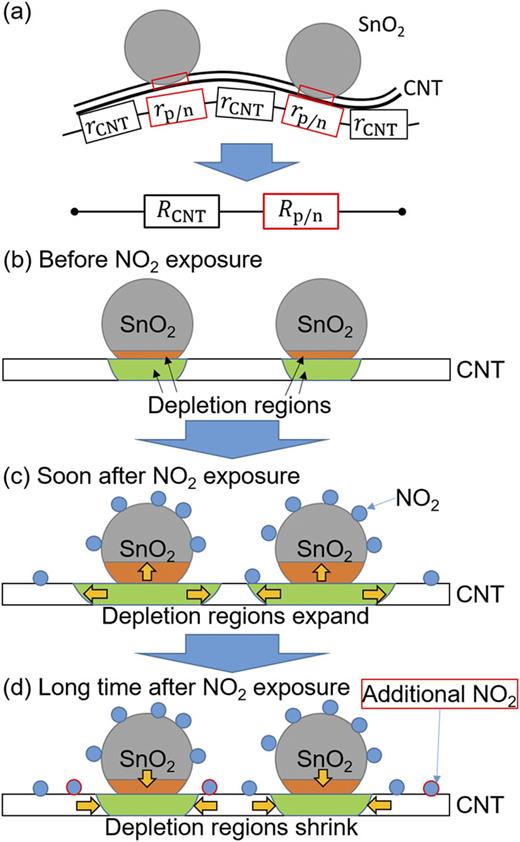 Response properties of nitrogen dioxide gas sensors with tin oxide ...