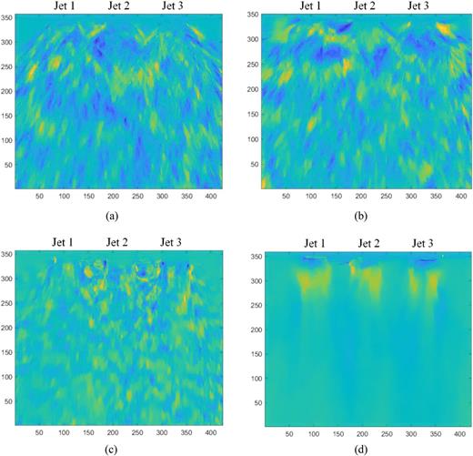 Spray patterns of multi-element swirl coaxial injector of interacting ...