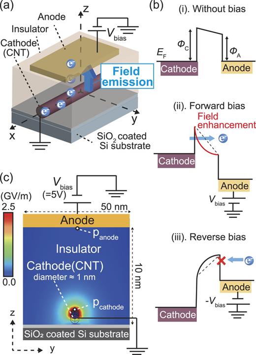 Tunable carbon nanotube diode with varying asymmetric geometry | AIP Advances | AIP Publishing