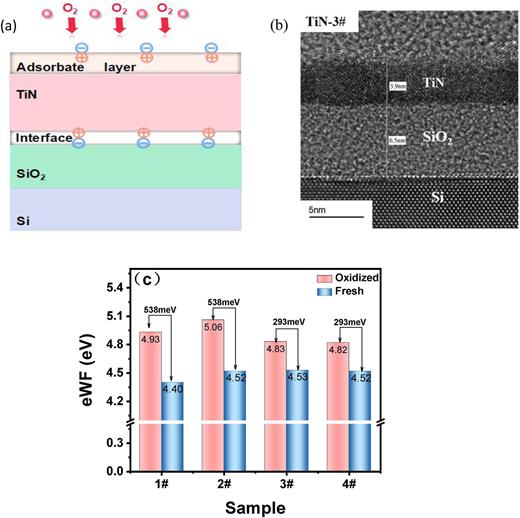 Effective work function of TiN films: Profound surface effect and ...