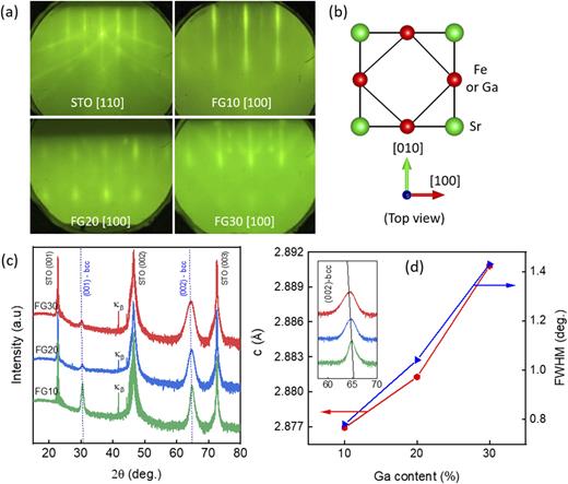 MBE growth and abnormal magnetic behaviors of epitaxial Fe100−xGax on ...
