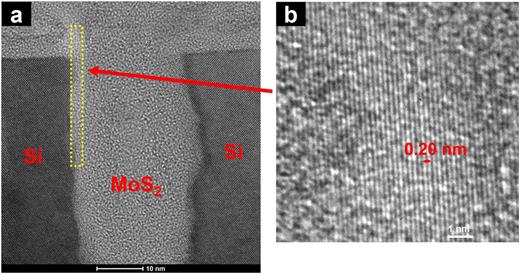 Growth of nanostructured molybdenum disulfide (MoS2) thin films on a ...