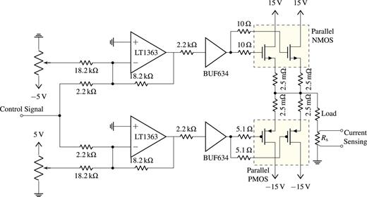 A 20 A bipolar current source with 140 μA noise over 100 kHz bandwidth ...