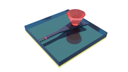 High efficiency grating couplers for strain tunable GaAs quantum dot ...