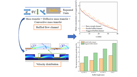 Baffle structure effects on mass transfer and pressure drop of HT-PEMFC ...