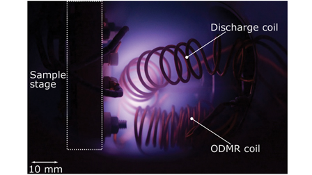 Radio frequency discharge apparatus for studying spin transfer from ...