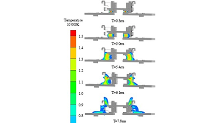 Simulation study on arc motion process of 38 A low-voltage AC contactor ...