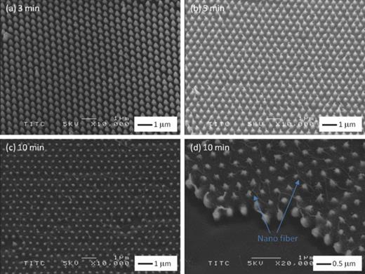 Low-pressure plasma-etching of bulk polymer materials using gas mixture ...