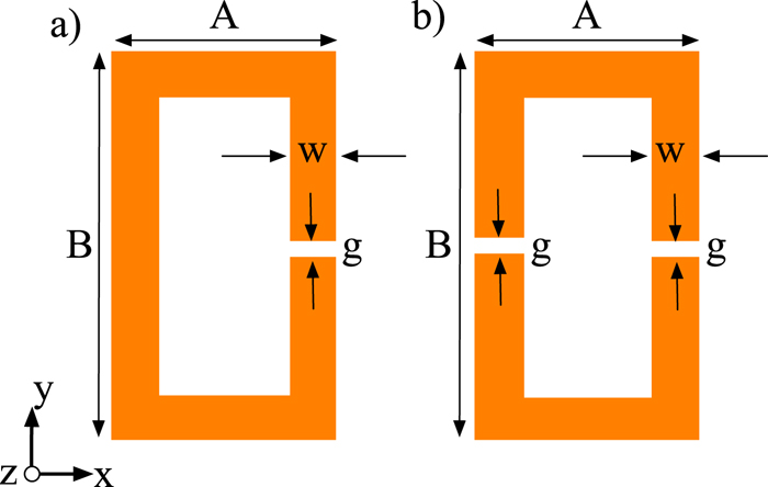 Rectangular Split Ring Resonators With Single Split And Two Splits