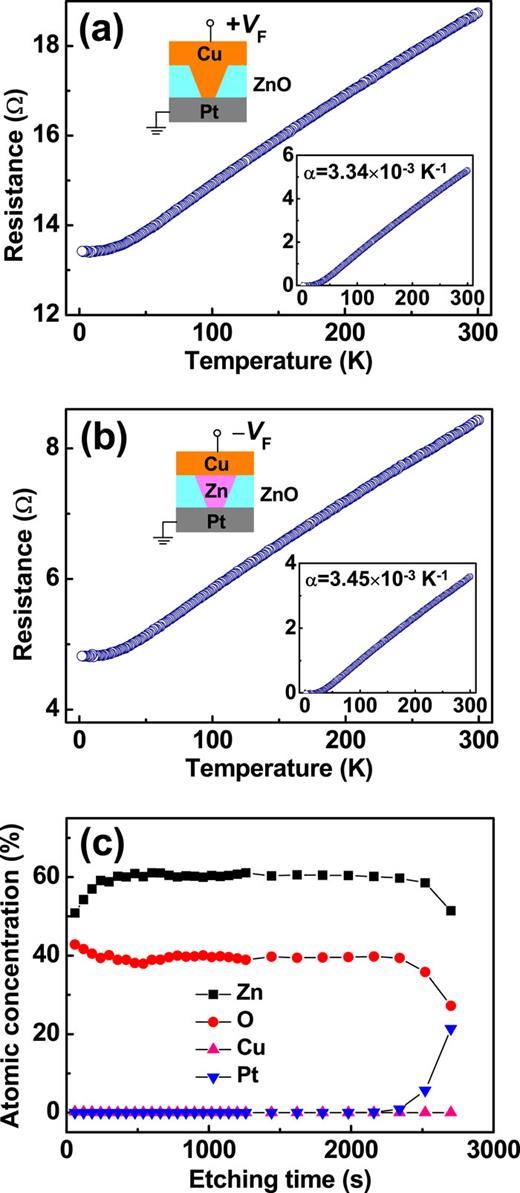 Coexistence of two types of metal filaments in oxide memristors | AIP ...