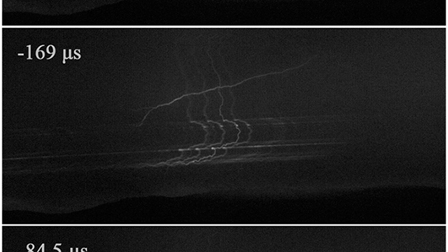 Electron density measurement of a lightning stepped leader by oxygen ...