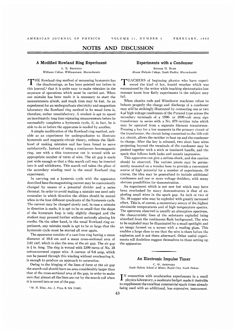 A Modified Rowland Ring Experiment | American Journal of Physics | AIP ...