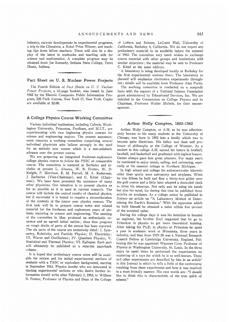 Arthur Holly Compton, 1892–1962 | American Journal of Physics | AIP ...