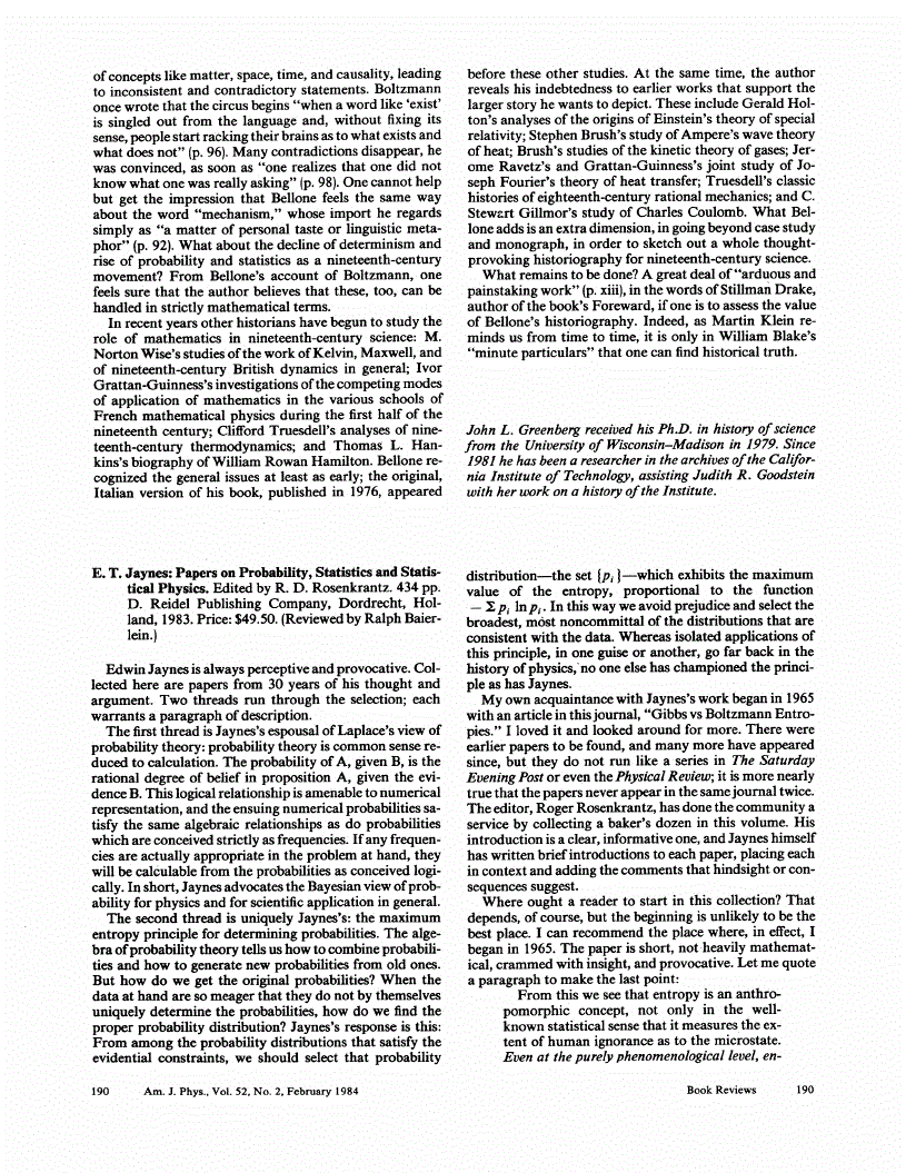 E. T. Jaynes: Papers on Probability, Statistics and Statistical Physics ...