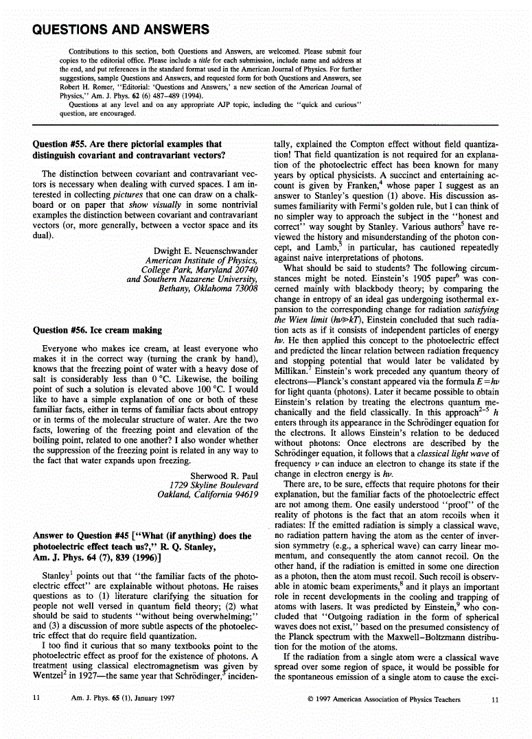 Question #55. Are there pictorial examples that distinguish covariant and contravariant vectors ...
