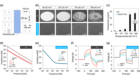 PEDOT:PSS-coated platinum electrodes for neural stimulation | APL ...