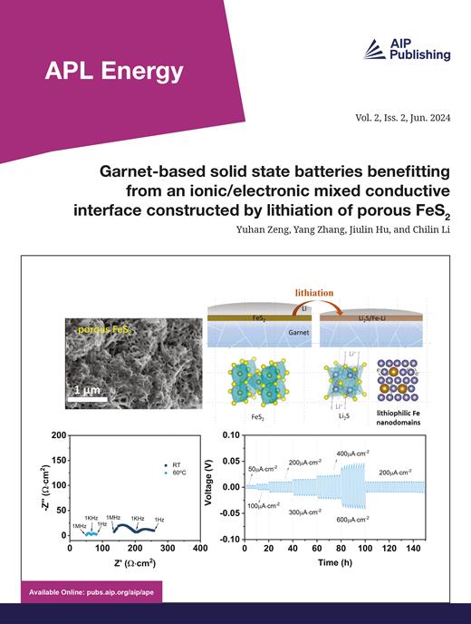 Volume 2 Issue 2 | APL Energy | AIP Publishing