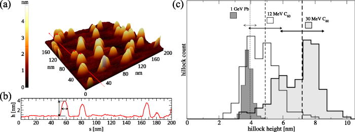 Nano-hillock formation in diamond-like carbon induced by swift heavy ...
