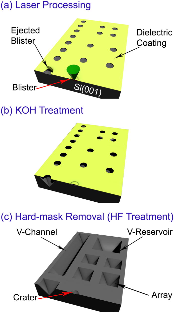 Femtosecond laser direct hard mask writing for selective facile micron ...