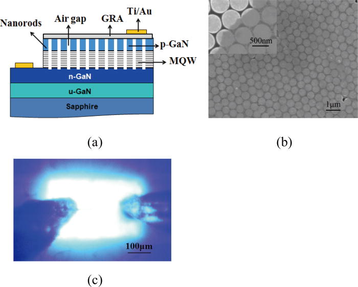 GaN nanorod light emitting diodes with suspended graphene transparent electrodes grown by rapid ...