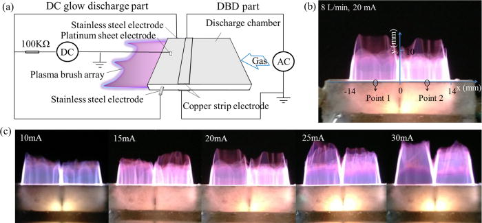 A dielectric-barrier discharge enhanced plasma brush array at ...