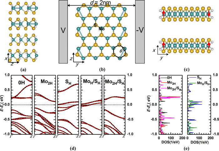 Hydrogenation-induced edge magnetization in armchair MoS2 nanoribbon ...