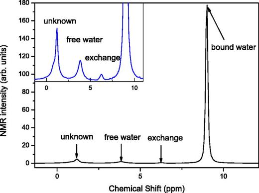 1H nuclear magnetic resonance study of hydrated water dynamics in ...