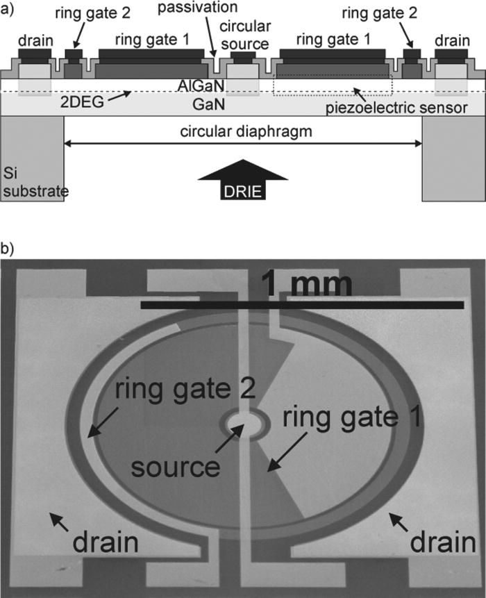 AlGaN/GaN diaphragm-based pressure sensor with direct high performance ...