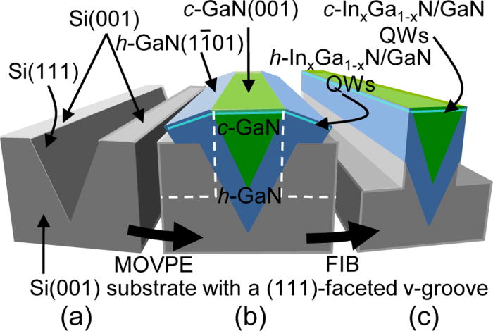 Incorporation of indium on cubic GaN epitaxially induced on a ...