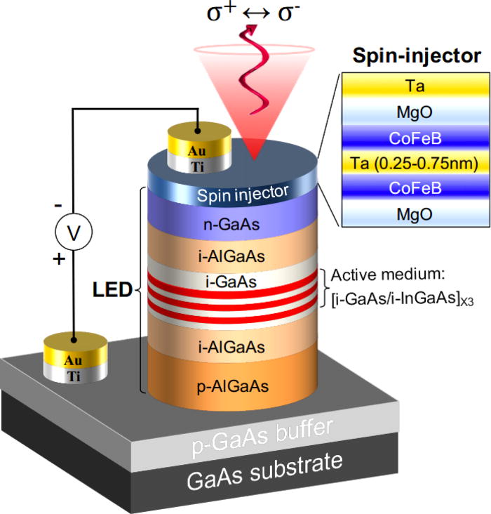 Electrical spin injection into GaAs based light emitting diodes using ...