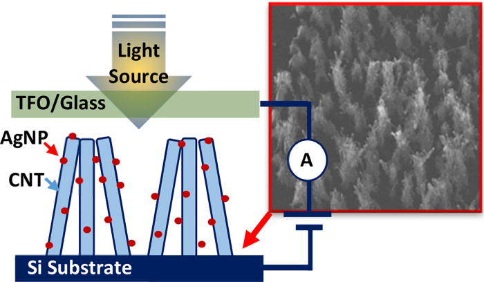Realization of low power-laser induced thermionic emission from Ag nanoparticle-decorated CNT ...