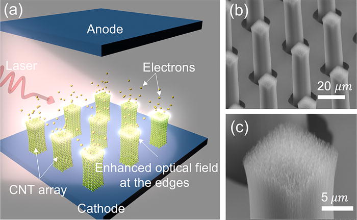 Edge effect enhanced photo-thermionic emission from a carbon nanotubes array | Applied Physics ...