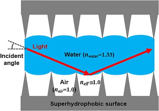 Superhydrophobic waveguide: Liquid-core air-cladding waveguide platform ...