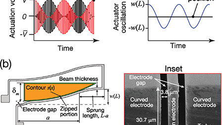 Experimental investigation of curved electrode actuator dynamics in ...