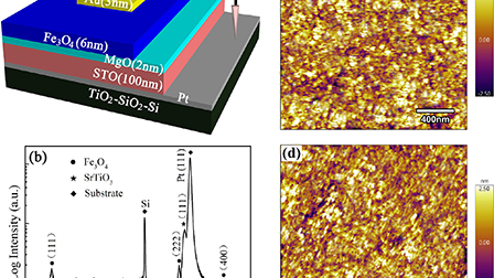 Enhanced modulation of magnetization in the Fe3O4/MgO/SrTiO3 heterostructure by electric field ...