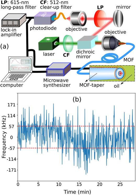 Tapered Ultra High Numerical Aperture Optical Fiber Tip For Nitrogen Vacancy Ensembles Based