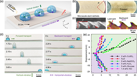 Active steering of omni-droplets on slippery cross-scale arrays by bi ...