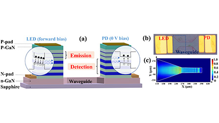 Monolithically integrated photonic chips with asymmetric MQWs structure ...