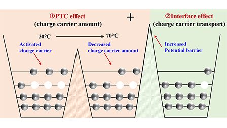 Insight into the interface effect and PTC effect on the temperature ...