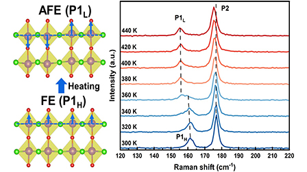 Raman scattering evolution in temperature-induced ferroelectric phase ...