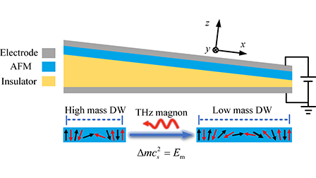 Terahertz magnon excitation in antiferromagnetic domain walls based on ...