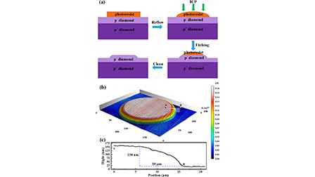 Vertical diamond Schottky barrier diodes with curved field plates ...