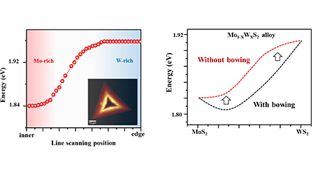 Observation of band gap bowing effect vanishing in graded-composition ...