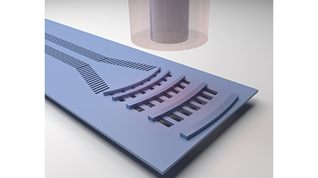 Nanomembrane blazed grating coupler for vertical fiber-chip interface ...